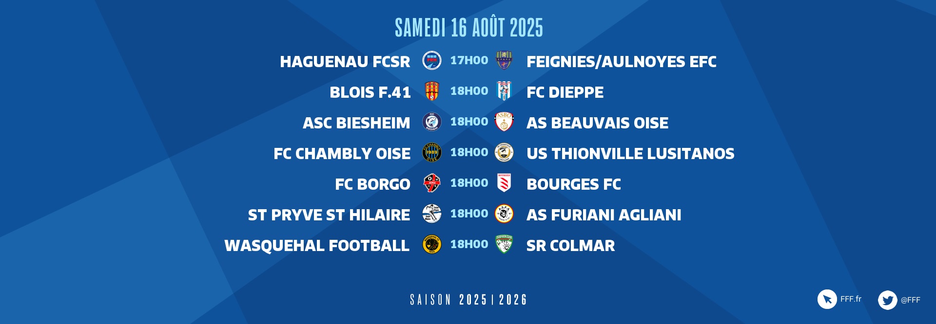 J1 : les résultats des matches avancés | Fédération Française de ...